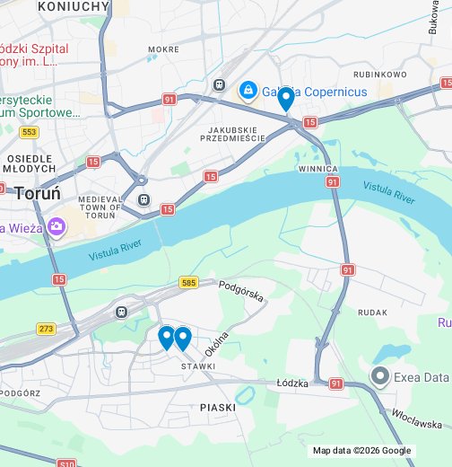 Strony www Toruń - Google My Maps